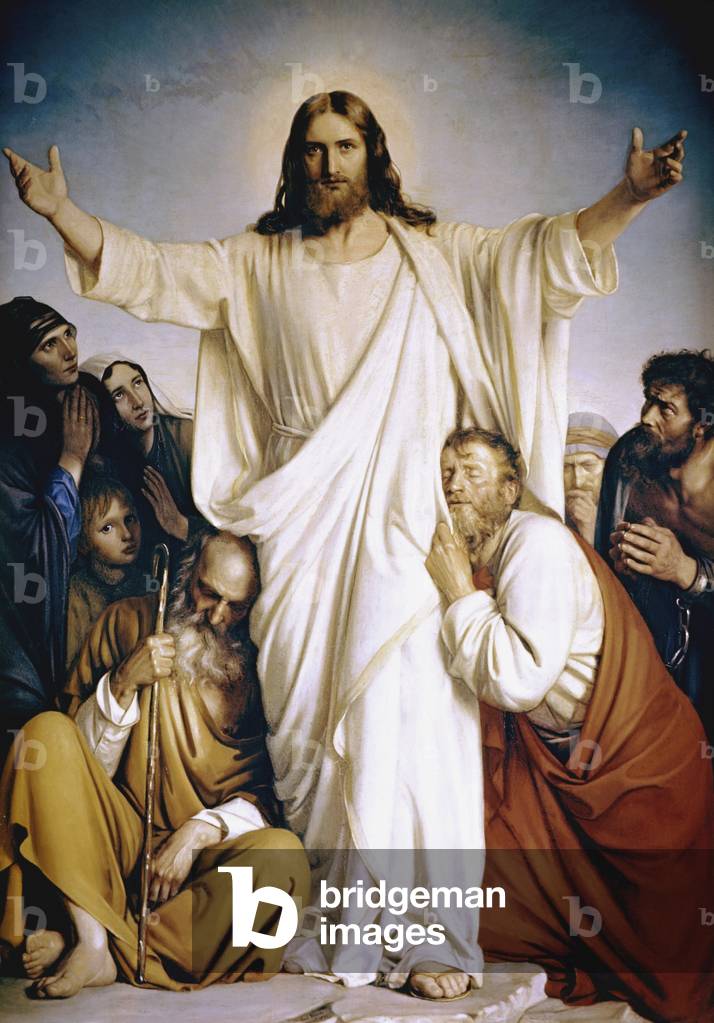 Image of Christ the Consoler (oil on canvas) by Bloch, Carl (1834-90)