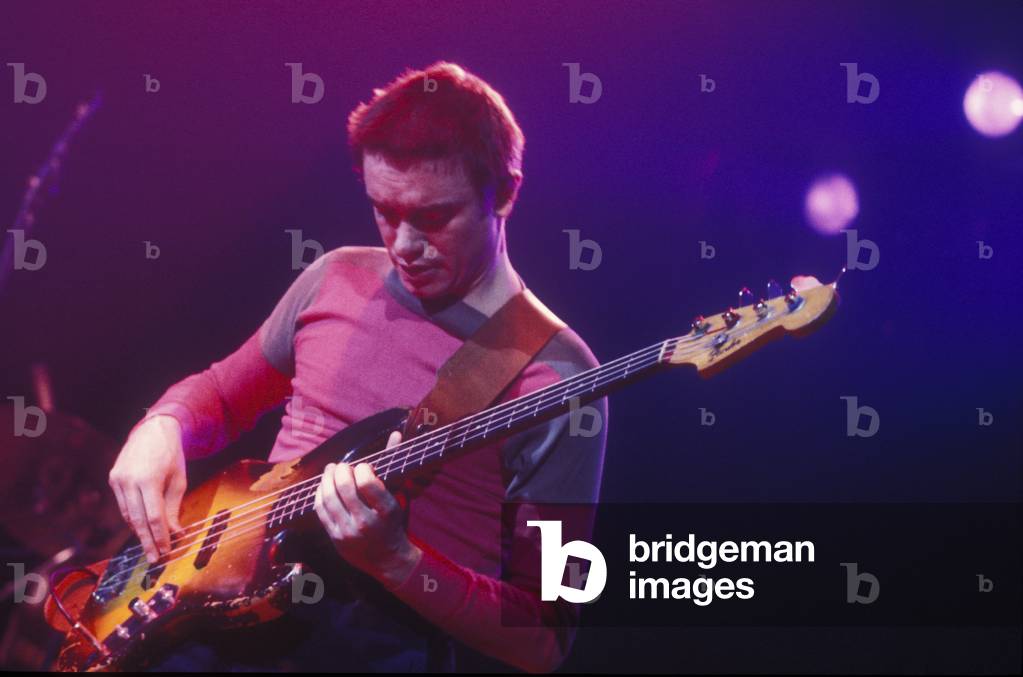 Image of American jazz-fusion bass player Jaco Pastorius, c. 1980s (photo)