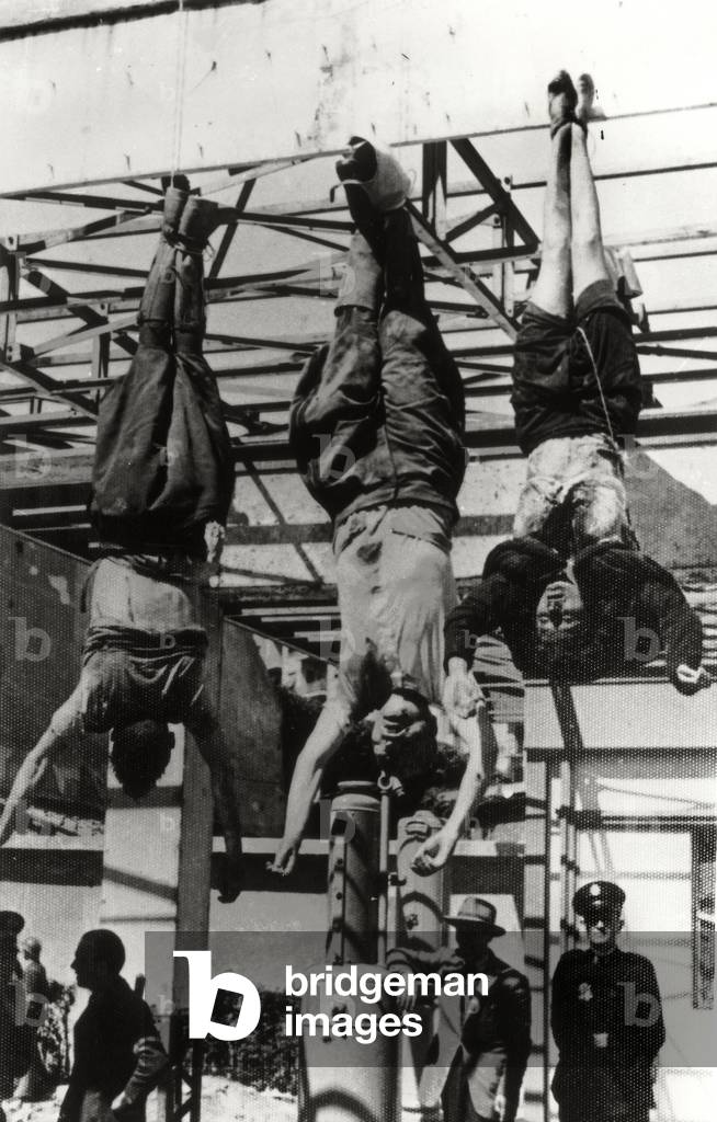 Image of The body of Benito Mussolini, Clara Petacci, and a fascist by ...