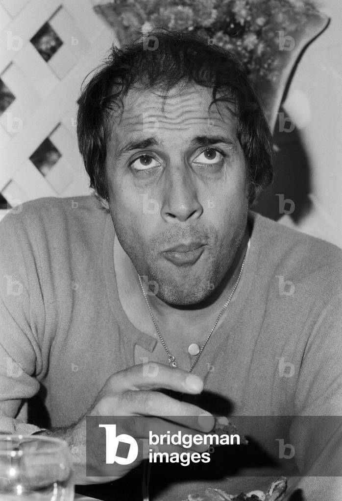 Image of Italian singer and actor Adriano Celentano visiting an Italian ...