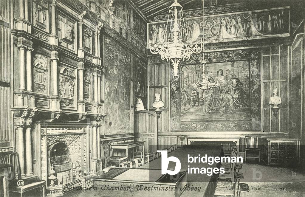 Image of Jerusalem Chamber, Westminster Abbey (b/w photo) by English ...