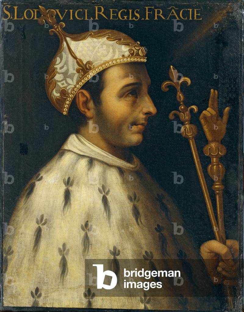 Image of Portrait of Saint Louis IX of France by Italian School, (17th ...