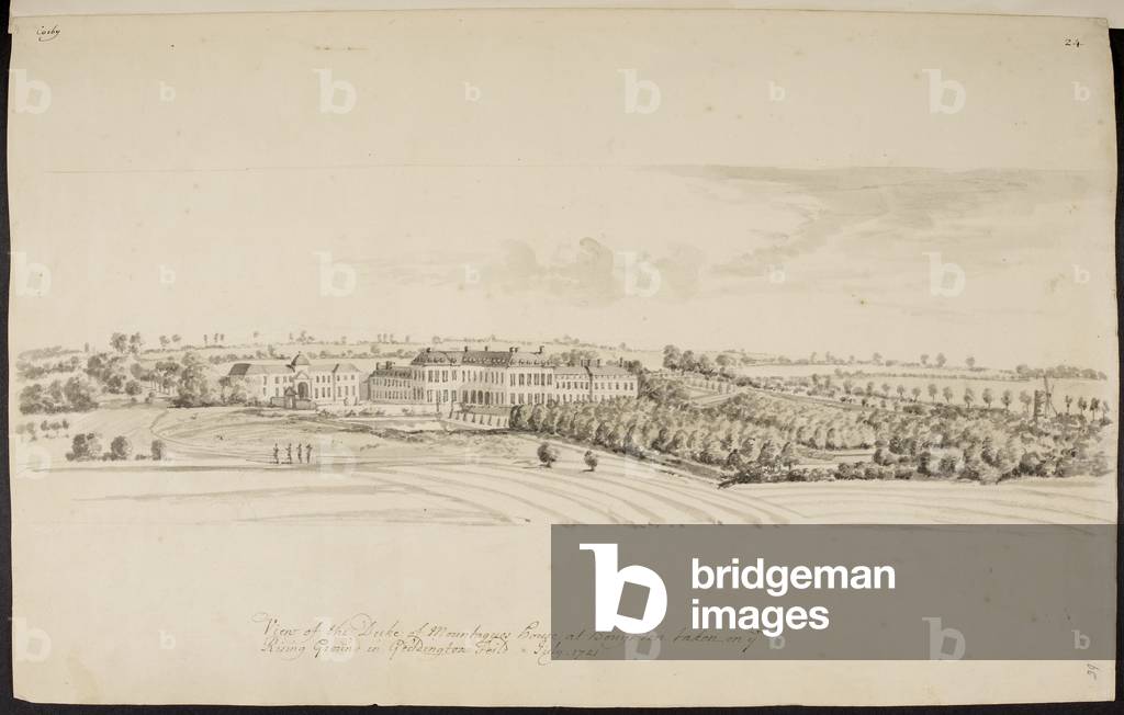 Image of The Northamptonshire landscape. Two villages with churches ...