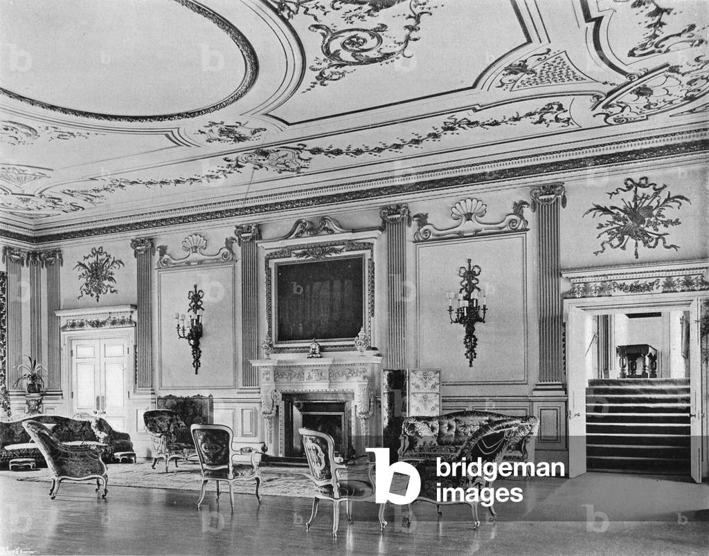 Image of Knowsley Hall: The Music-Room (b/w photo) by Latham, Charles ...