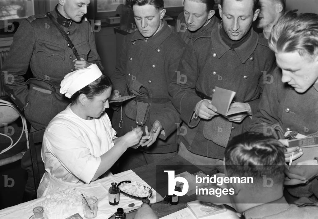 Image of Switzerland Second World War Army Blood Type Allocation, 1940 (b/w