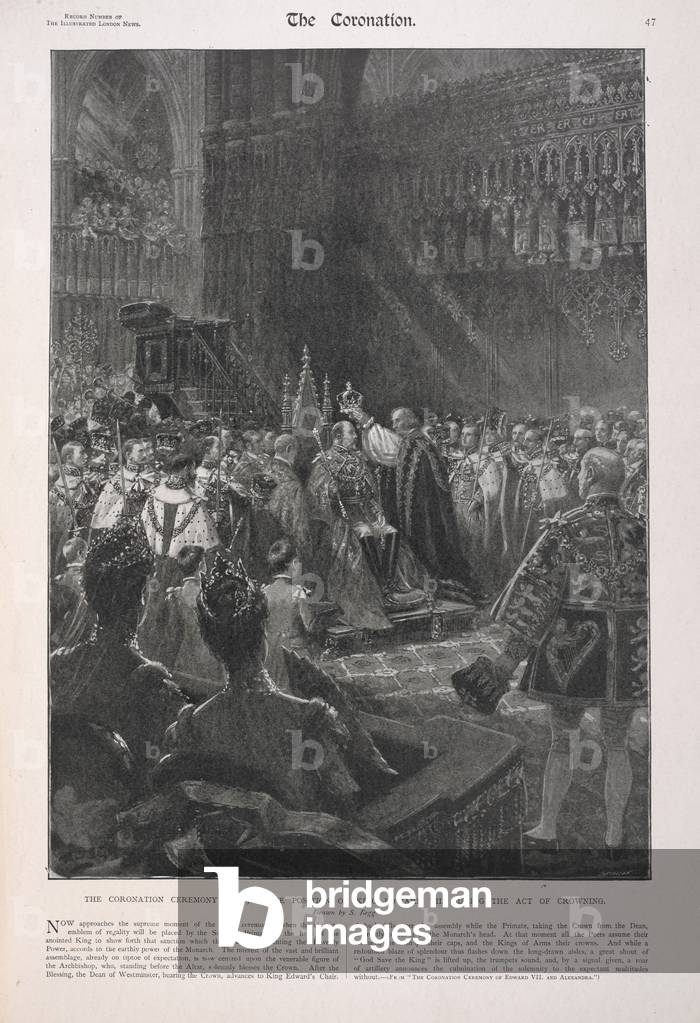Image of The coronation ceremony of 1902: The position of king Edward