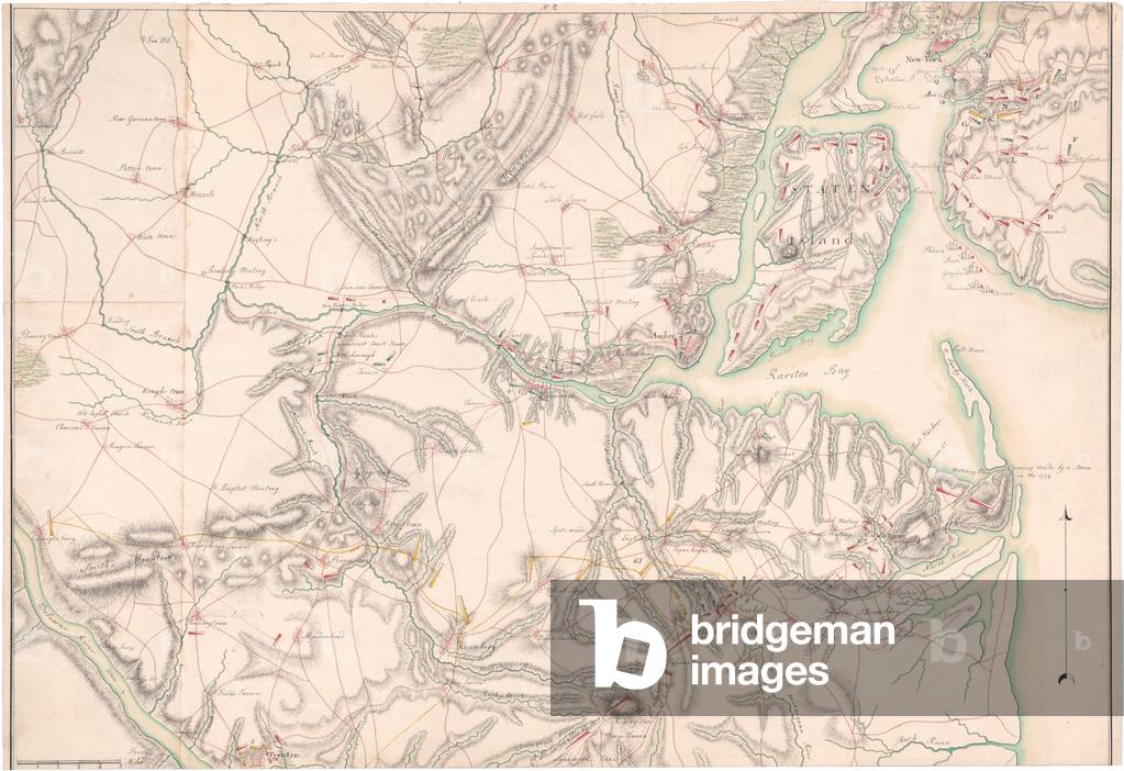 Image of A Map showing Middle Atlantic Colonies: Army Positions, 1779 ...