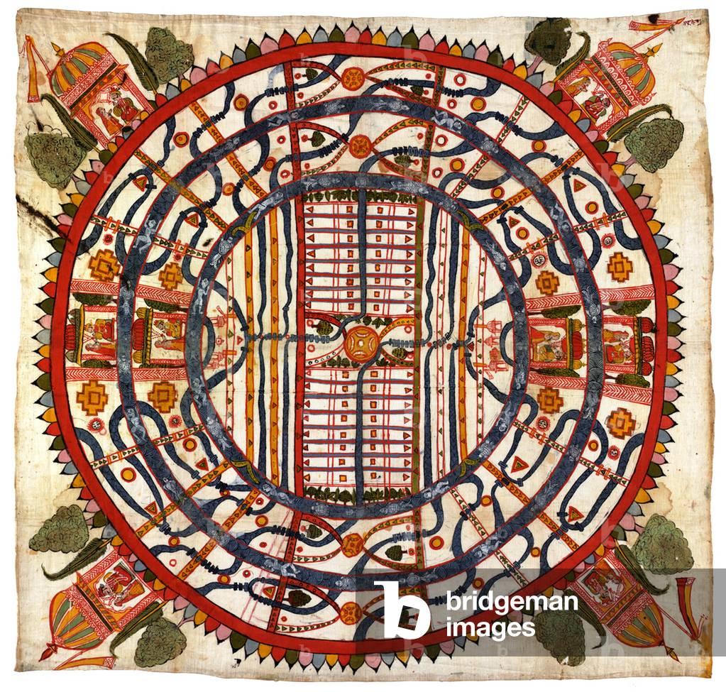 Image of India: Jain cosmological map called Manusya-loka or 'Map of the