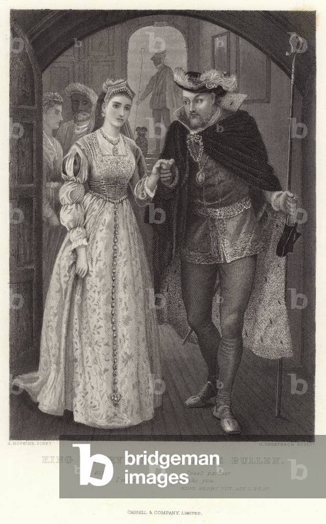 Image of King Henry VIII and Anne Bullen, King Henry VIII, Act by ...