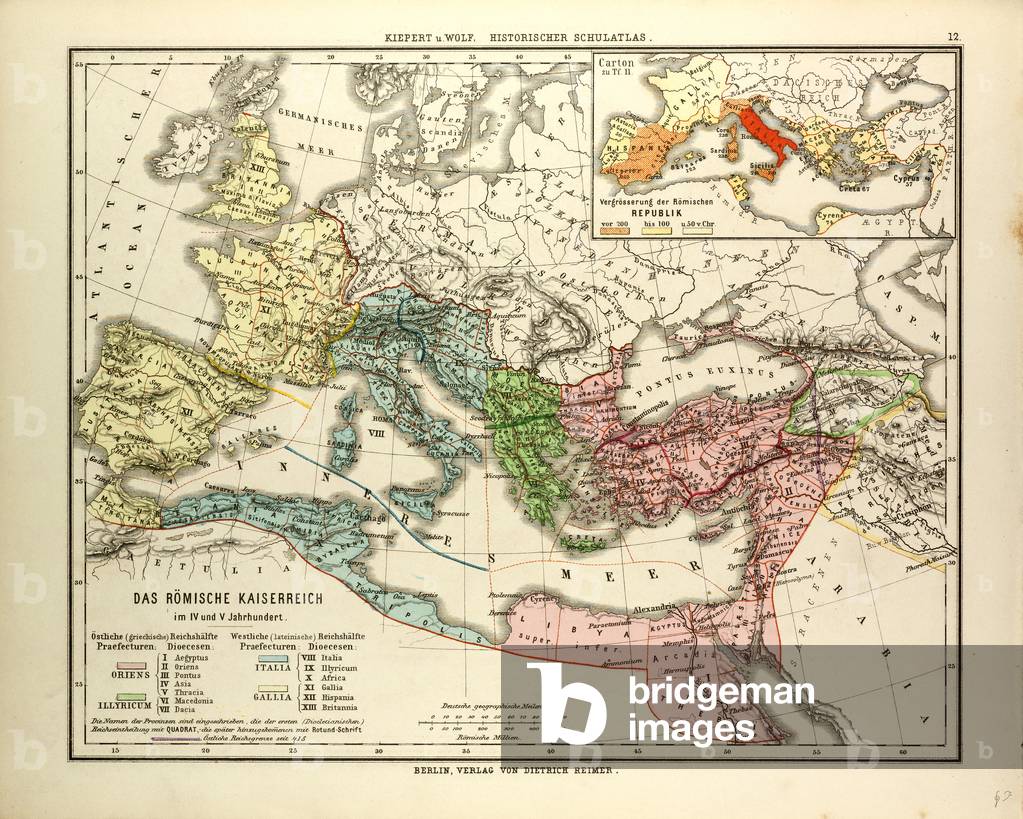 Image of Map of the Roman Empire in the 4th and 5th