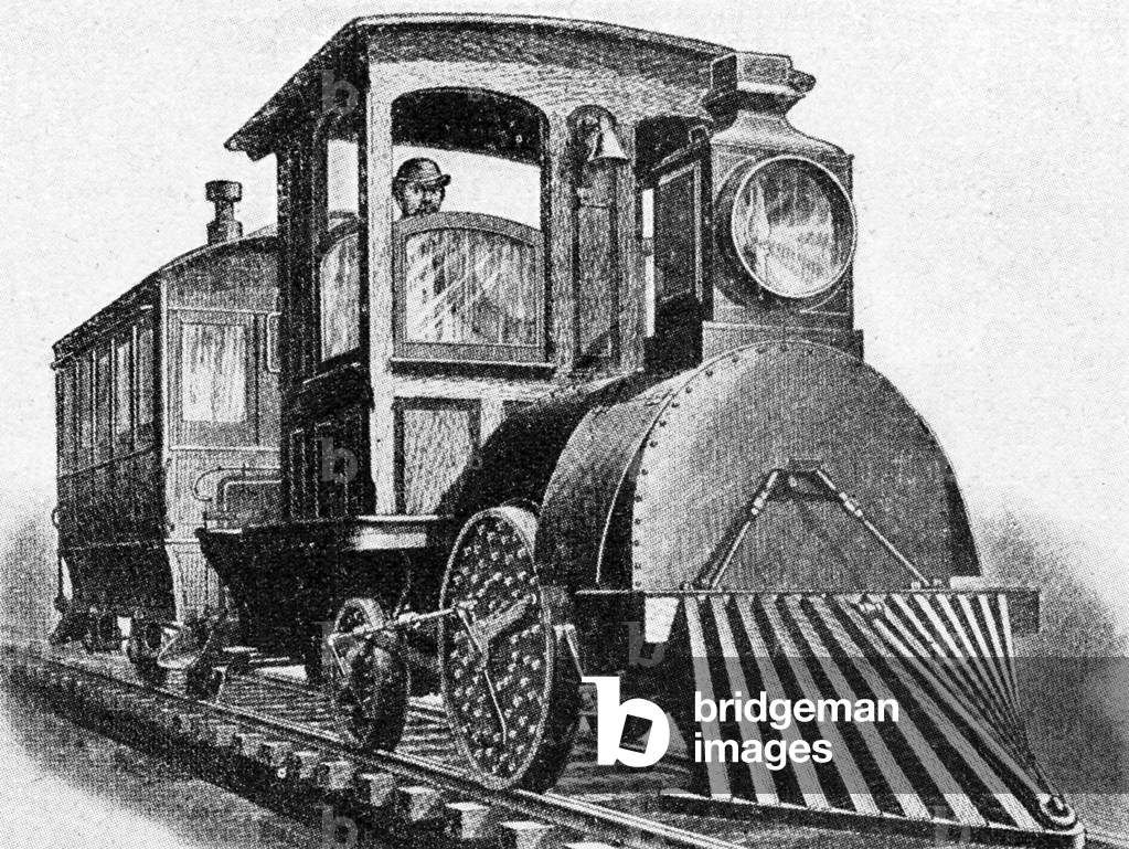 Image of Electric locomotive by Edison, 1880