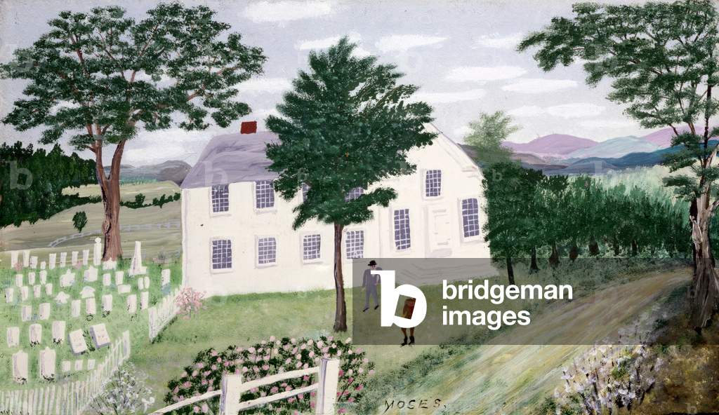Image of Whiteside Church, 1945 (oil painting) by Moses, Anna Mary ...