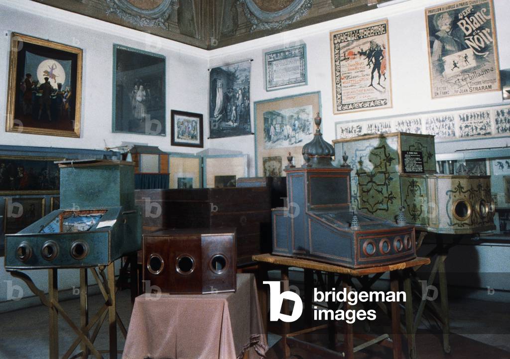 Image of Optical boxes, hall in National Cinema Museum in old Massimo