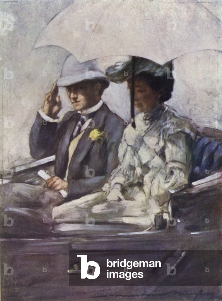 Image of Lord Curzon and the Duchess of Connaught on their Way by ...