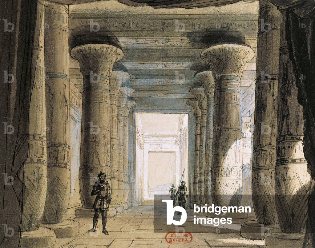Image of France, Paris, Set design for Aida by Giuseppe Verdi for