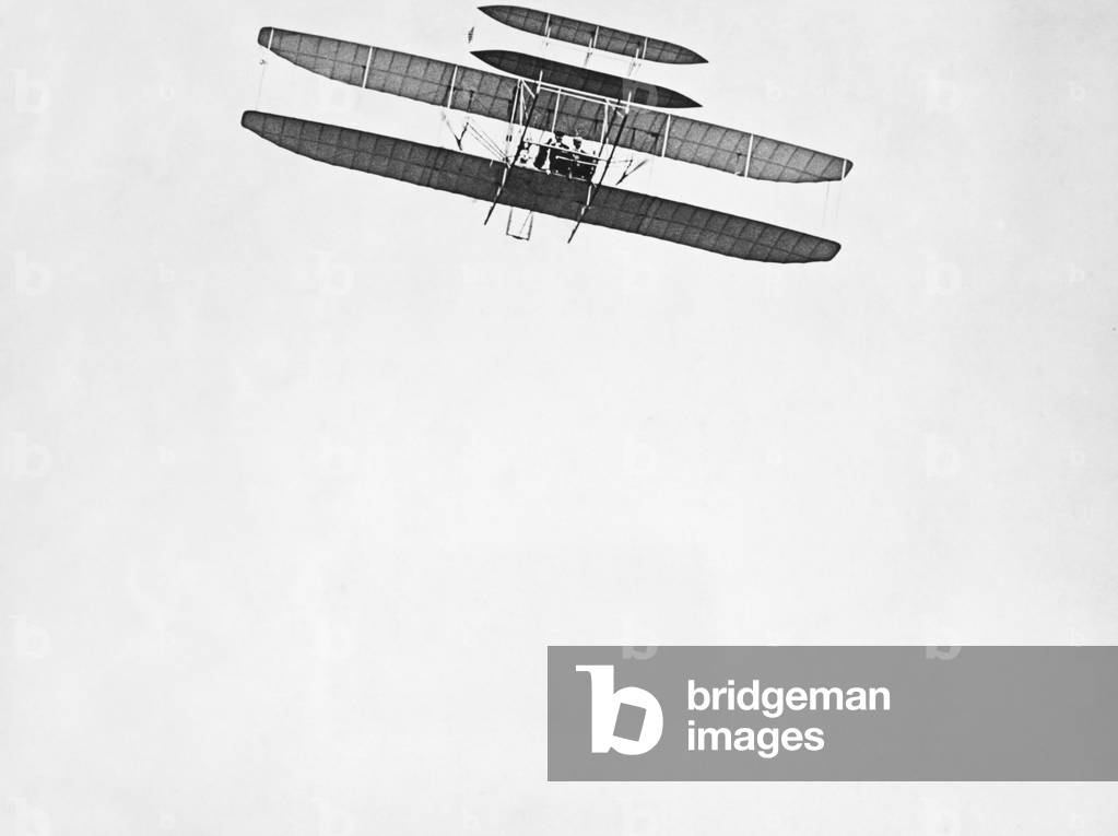 Image of Orville Wright & General James Allen in the 1908 Flyer,
