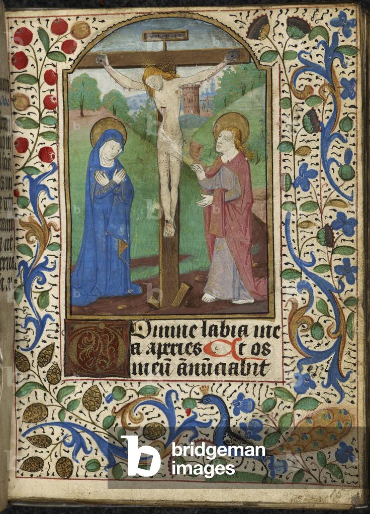 Image of A religious scene. The Crucifixion. Christ on the cross with