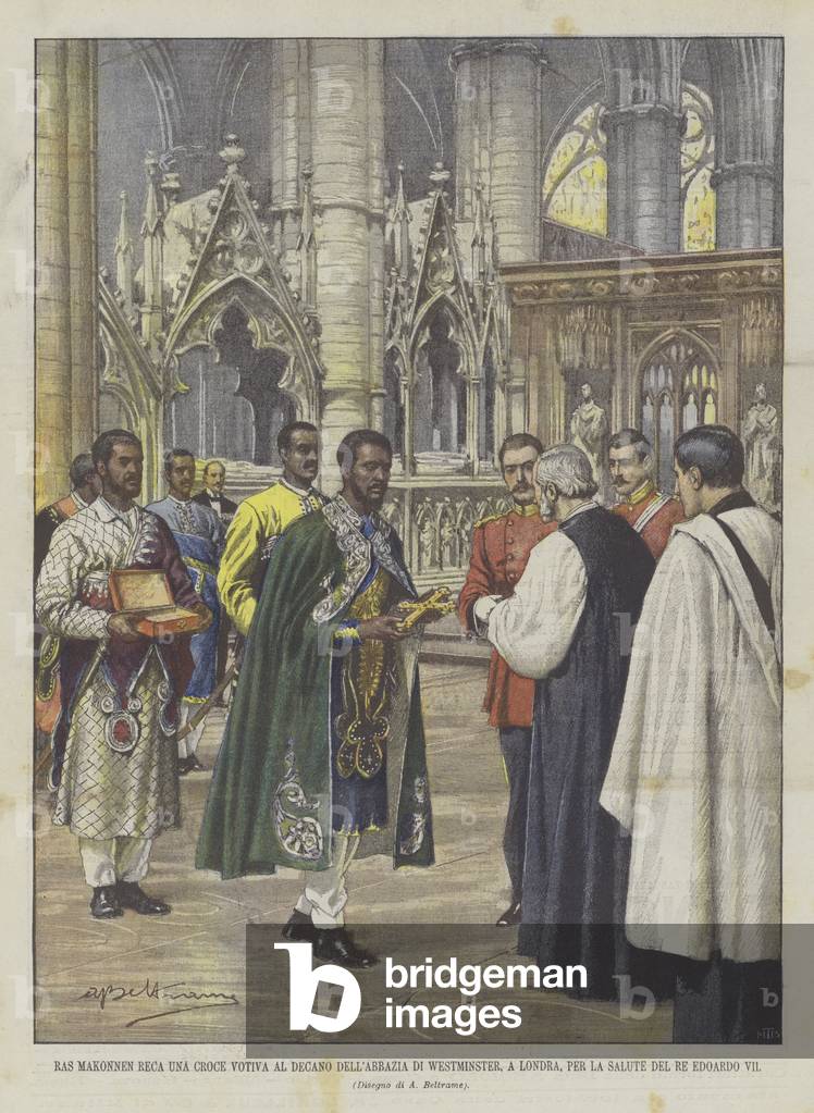 Image of Ras Makonnen Brings A Votive Cross To The Dean Of by Beltrame ...