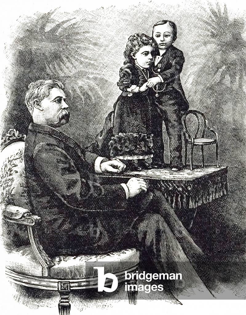 Image of 19th century illustration showing, Lucia Zarate and General ...