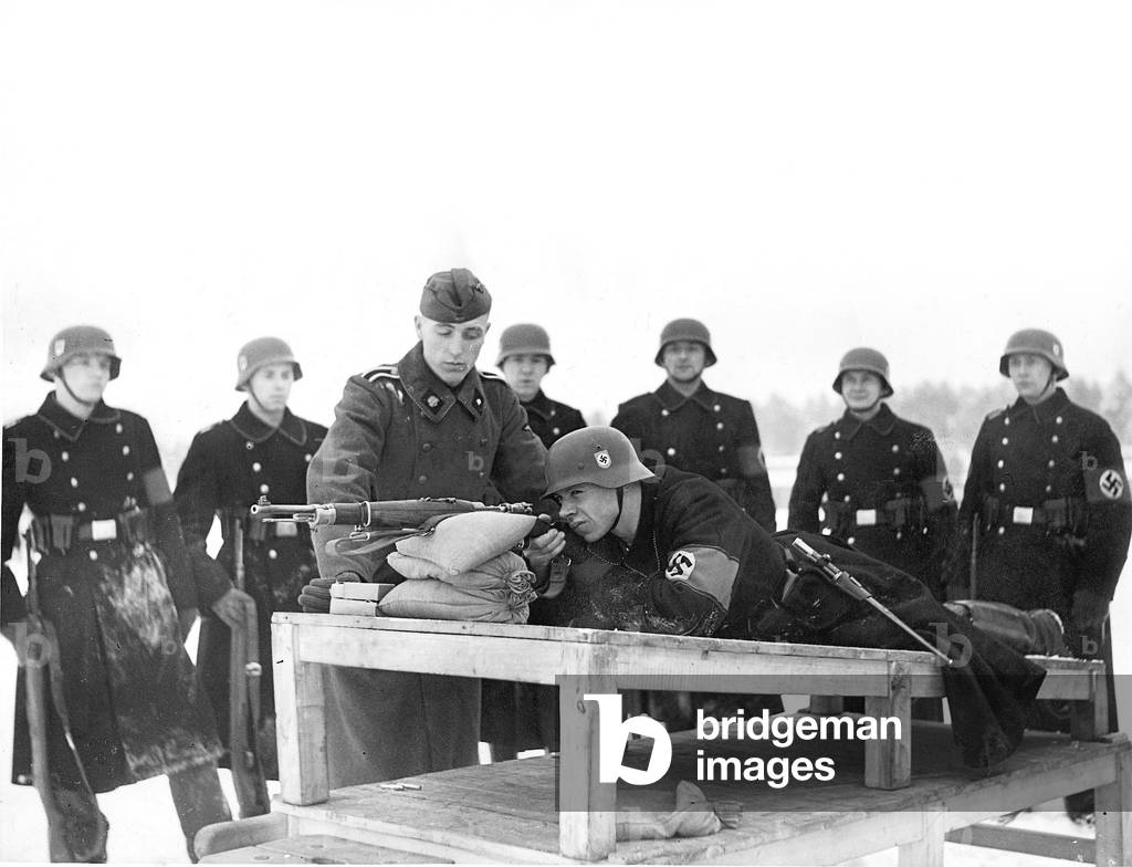 Military training of the SS, 1940 (b/w photo) by