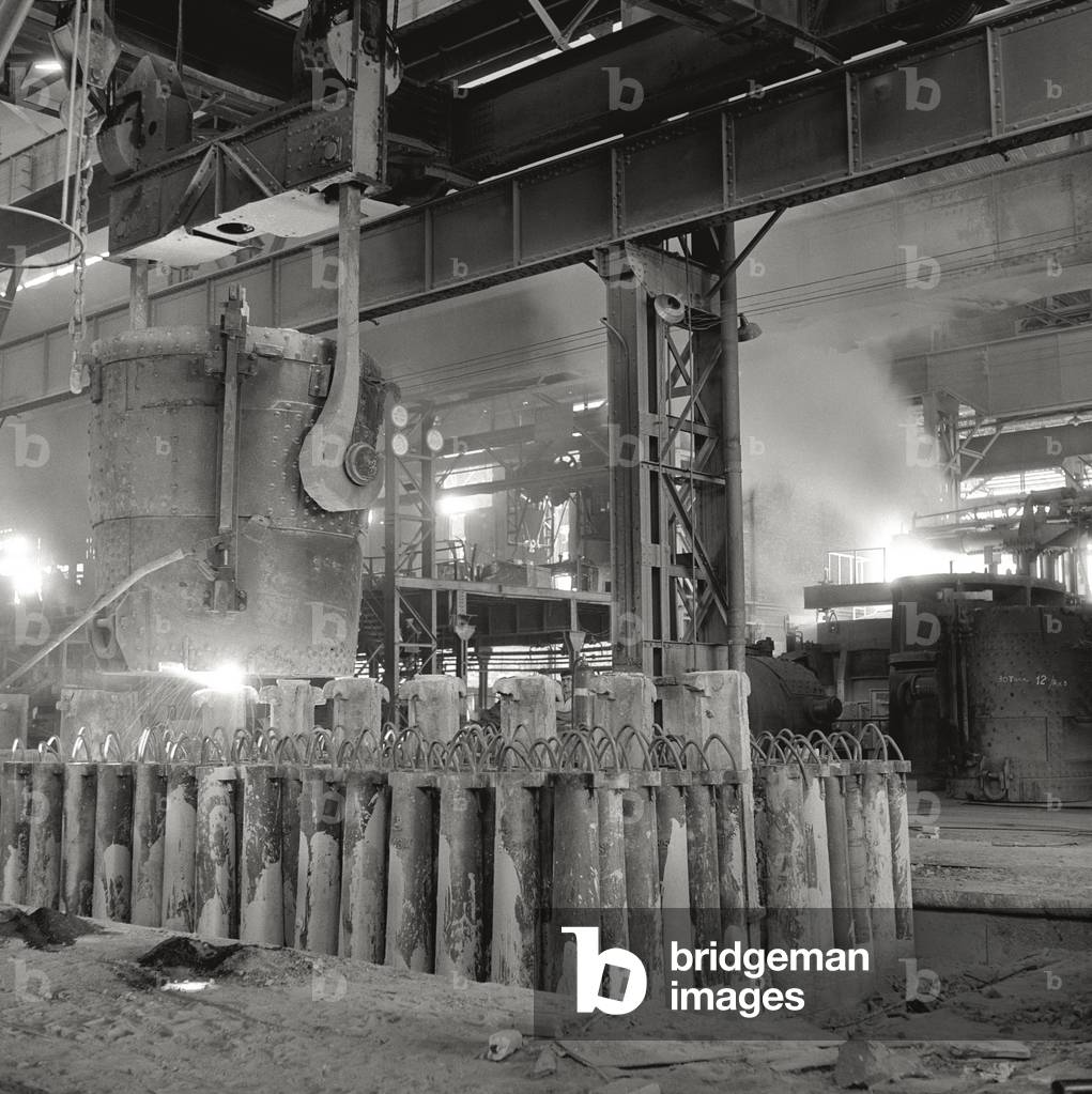 Image of A machinery of the steelworks (b/w photo)