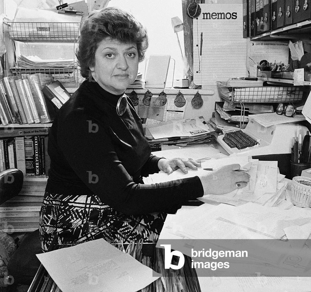 Image of Claire Rayner in her study, 1974 (b/w photo) by Magnus ...