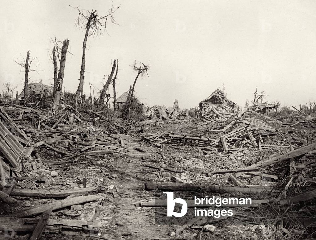 Image of Battle of Morval, France, 1916 (b/w photo)