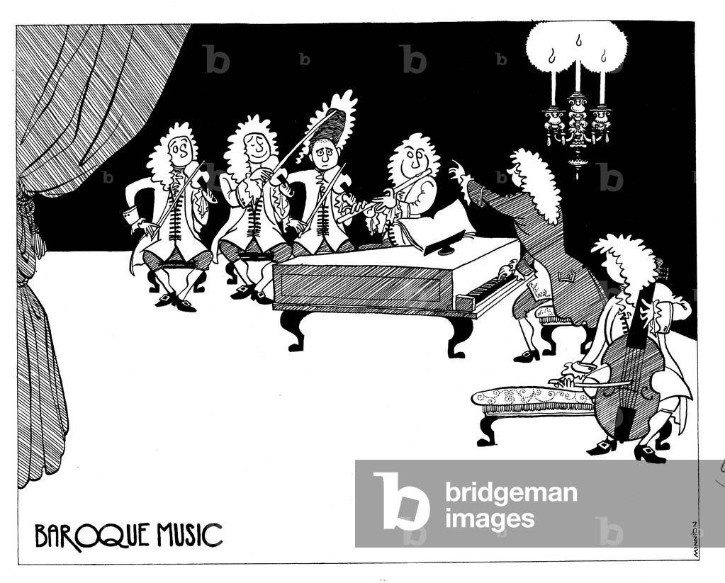 Image of Baroque Music - caricature by John Minnion by Minnion, John (b ...