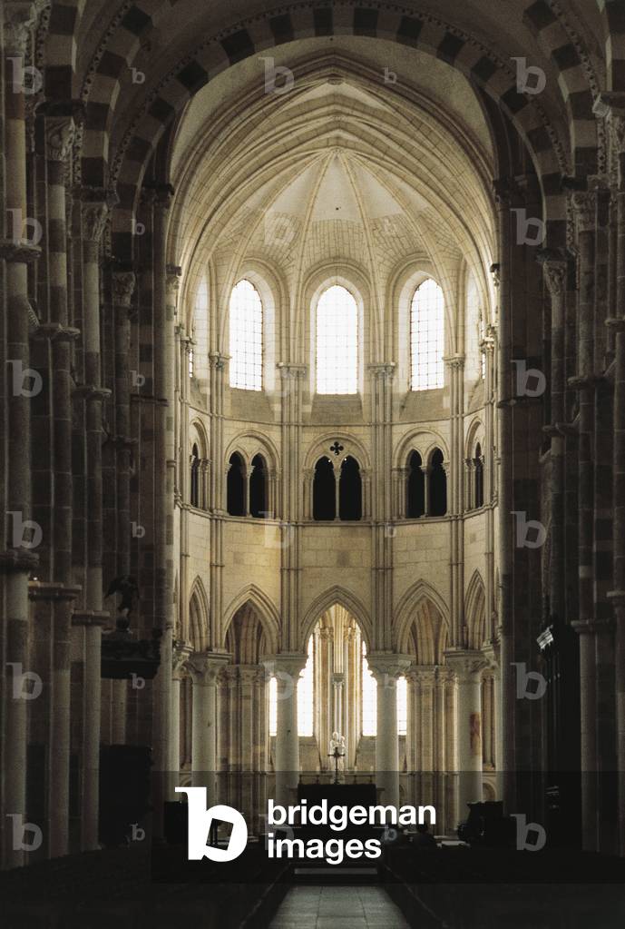 Image of Basilica of St Mary Magdalene, Vezelay, Morvan, France, 12th ...