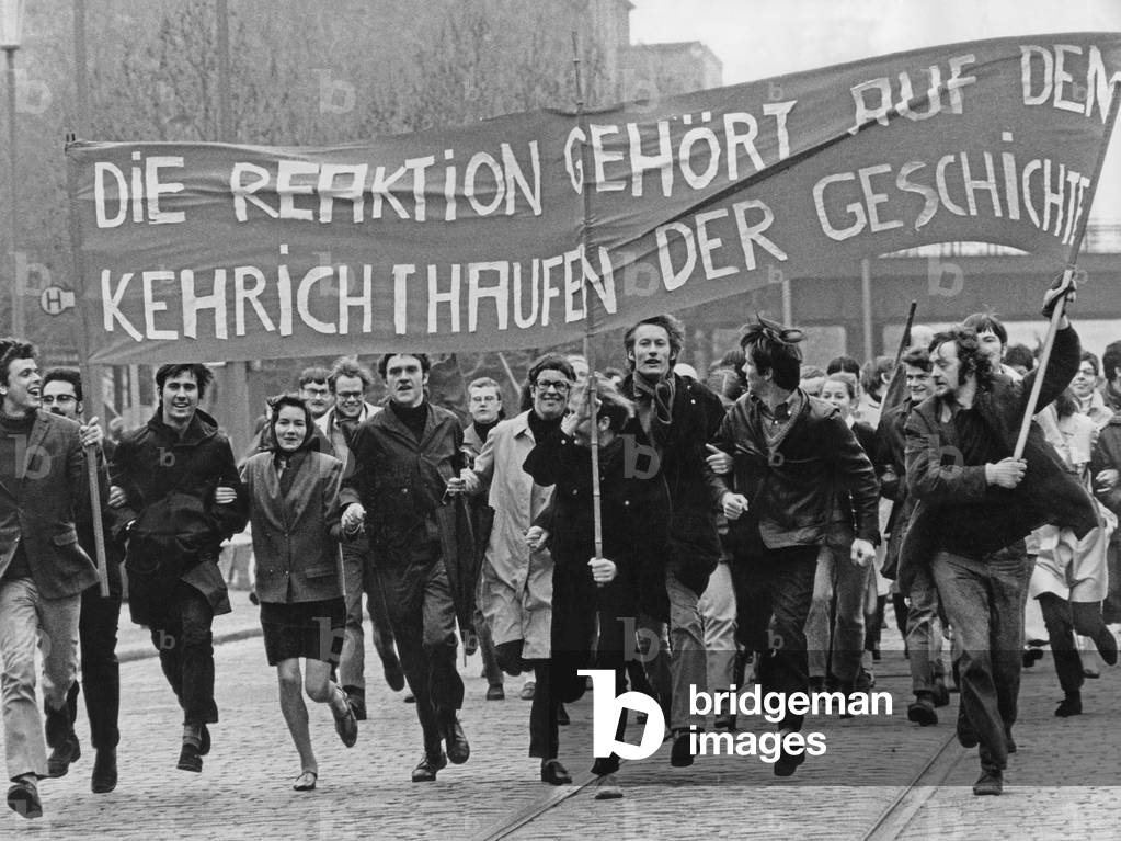 Image of Demonstrations of the political left, 1968 (b/w photo)
