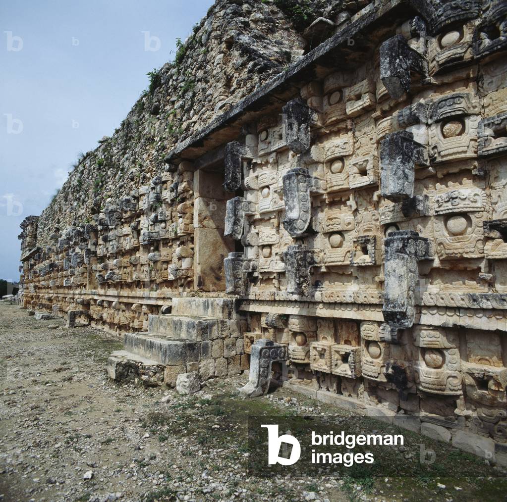 Image of The Pooc style facade of Codz Poop, or Palace of
