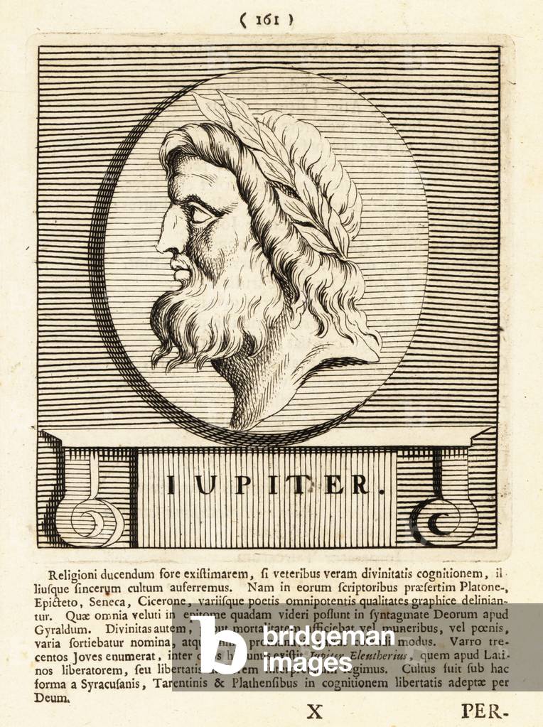 Image of Jupiter, chief Olympian god of the Roman pantheon,1747 ...