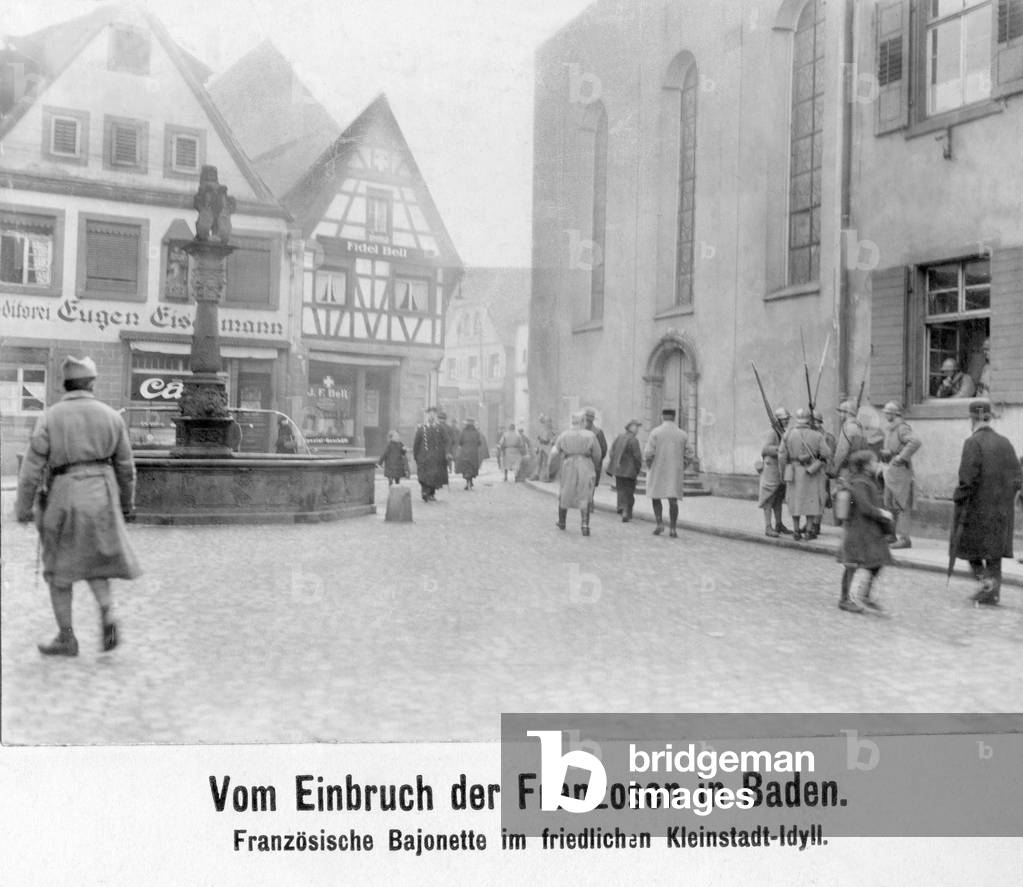 Image of French soldiers in Baden, around the 1920s