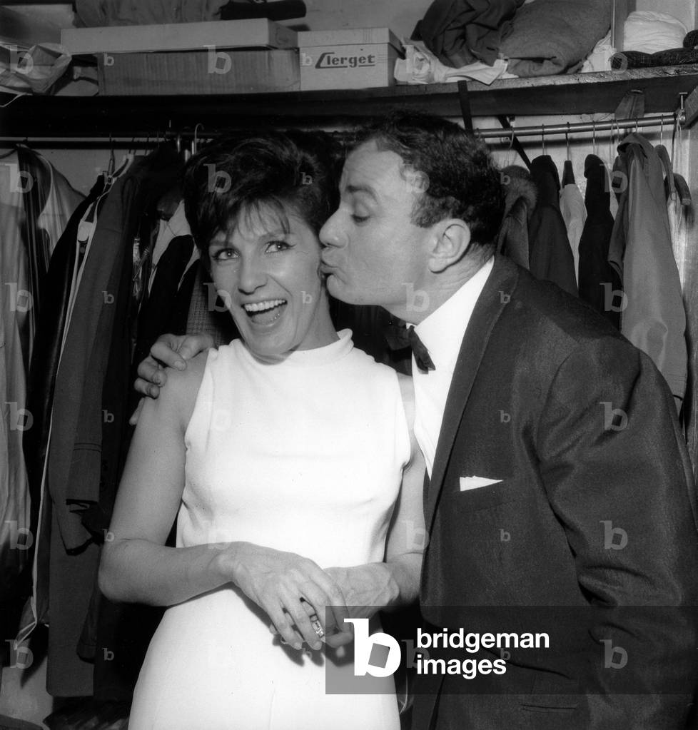 Image of French Comedian Fernand Raynaud With Is Wife Renee Caron April