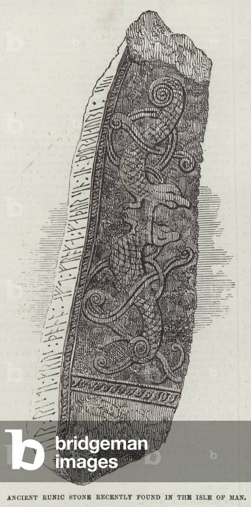 Image of Ancient Runic Stone recently found in the Isle of Man by ...