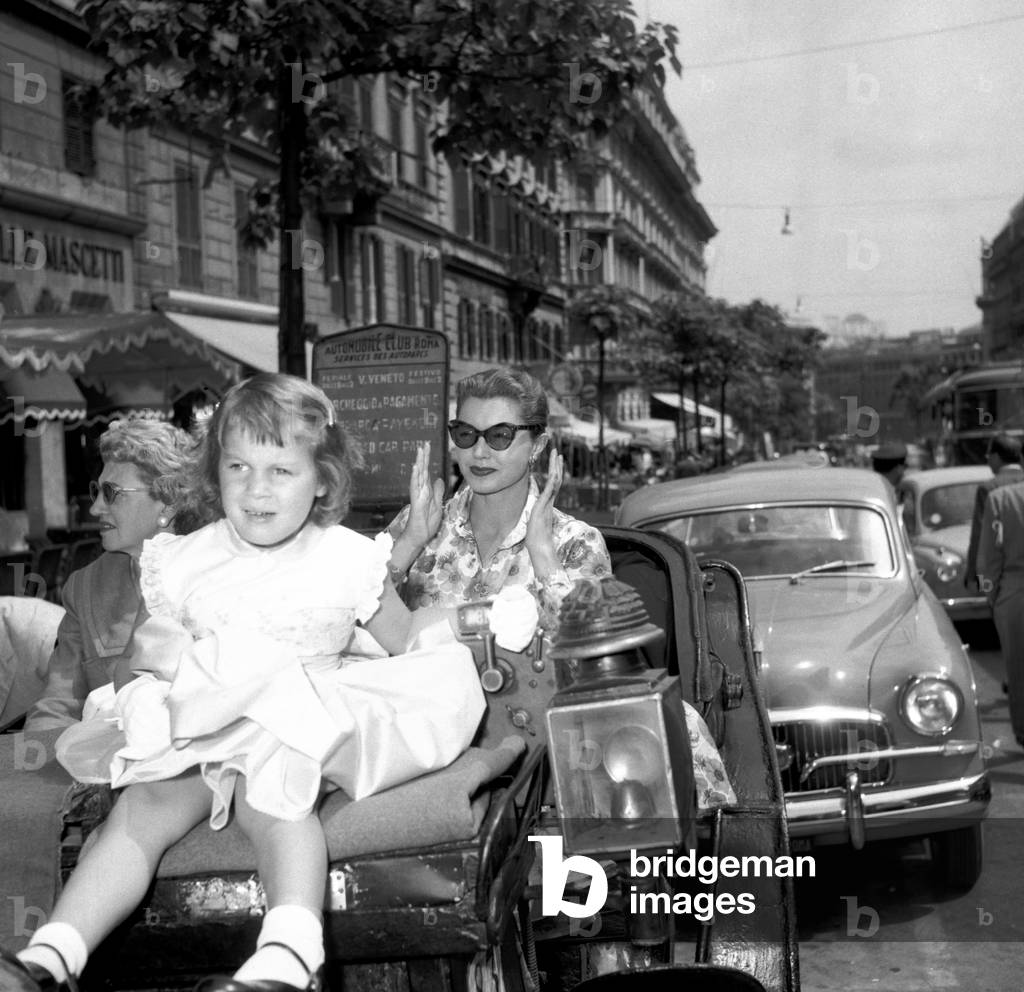 Image of Rome, Italy, 1954, American actress Esther Williams with her ...