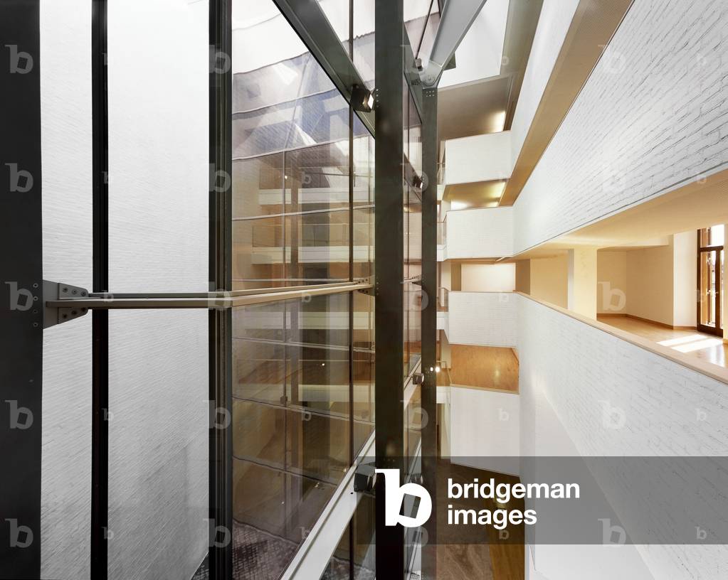 Image of Contemporary architecture: Detail views of light well in steel ...