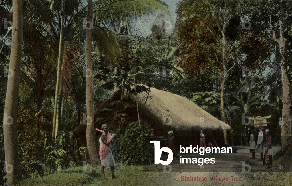 Image of Sinhalese village hut in Sri Lanka (photo) by English ...