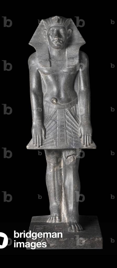 Image of Egypt, Granite statue of Amenemhat III, Temple of Amun at by ...