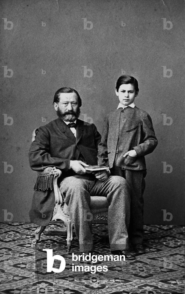 Image of Sigmund Freud with his father
