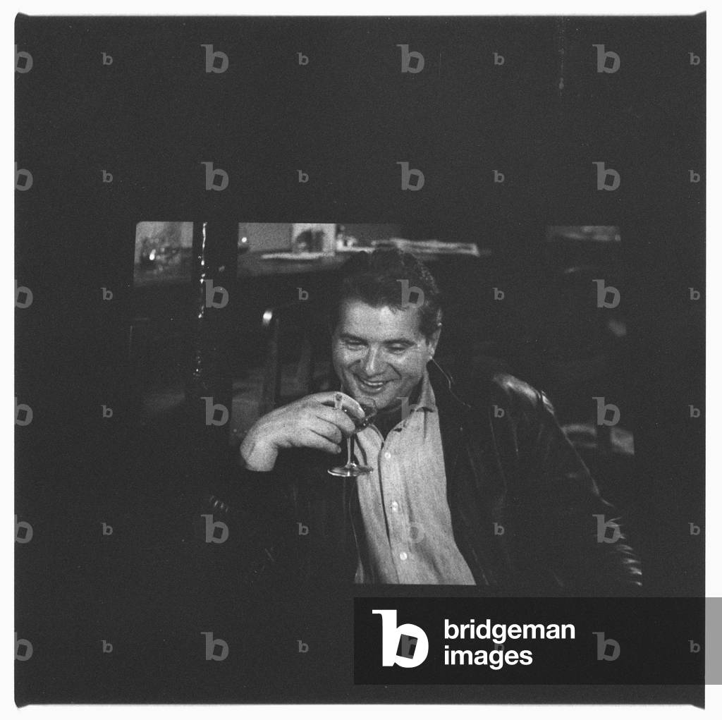 Image of Photograph of television screen showing interview of painter ...