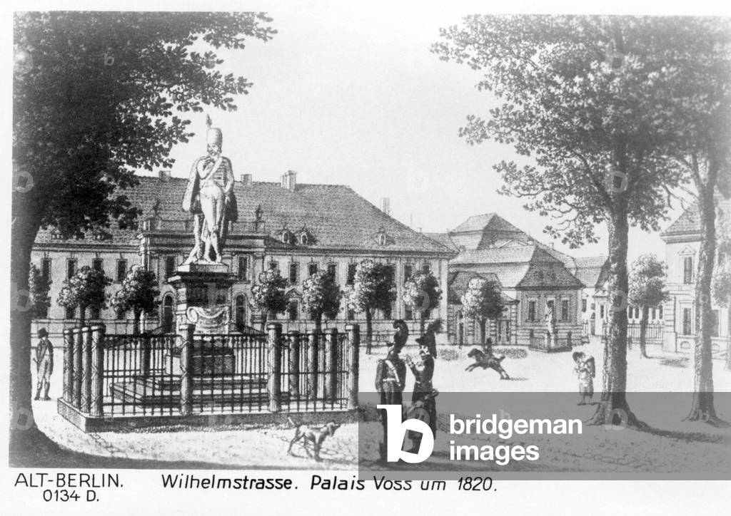 Image of Palais Voss at Wilhelmplatz in Berlin, around 1820