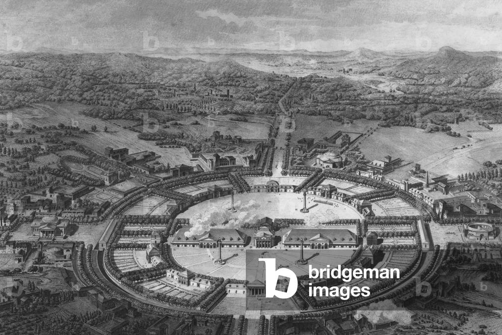 Image of Perspective view of the ideal city of Chaux, by Claude-Nicolas ...