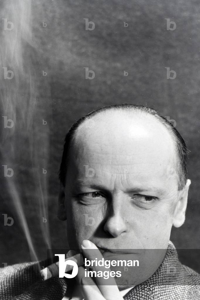 Image of A man smoking a cigar for an advertising campaign, Germany