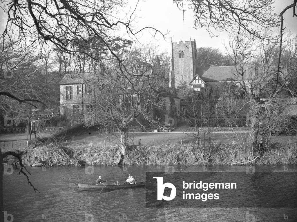 Image of A view of some people in a rowing boat on by Hardman, Joseph ...