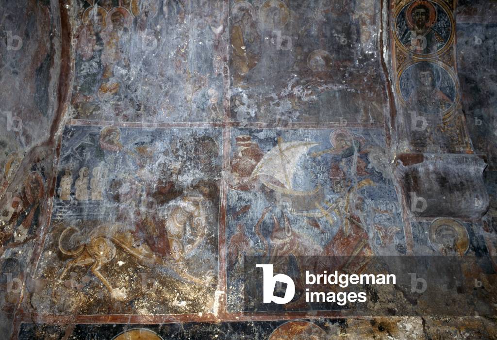 Image of Fresco in vault of Agia Paraskevi church, Anisaraki, Crete, Greece