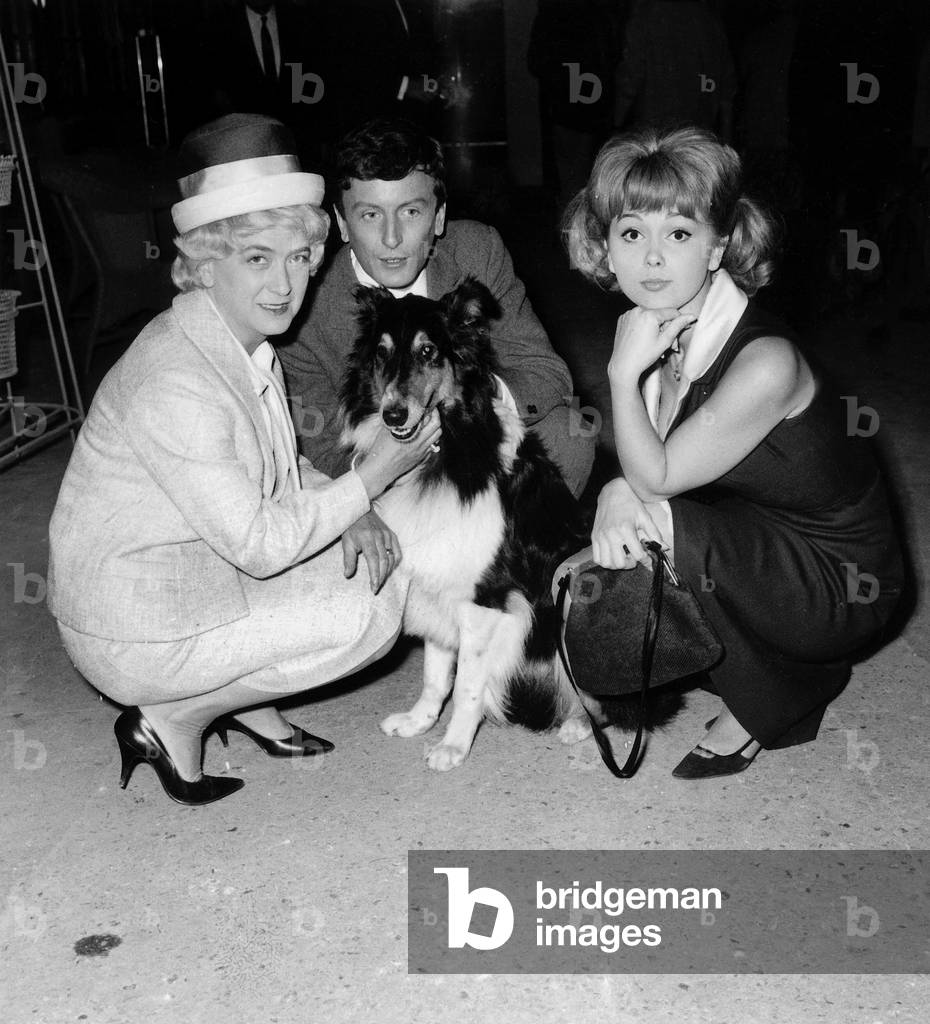 Jacqueline Maillan, Claude Rich and France Anglade on Set of Film ...