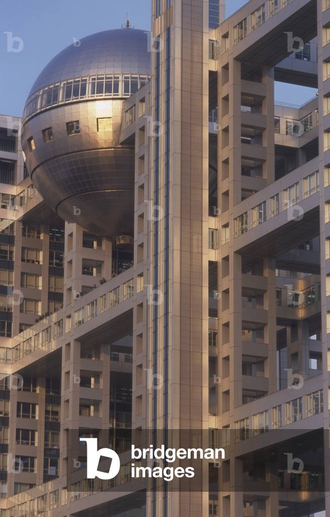 Image of Japan, Tokyo, Odaiba, Fuji TV building, example of futuristic ...