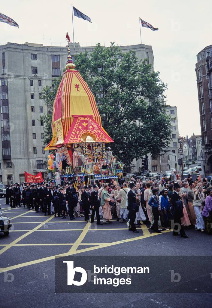Image of Hare Krishna Ratha Yatra Festival, Procession, London, England ...