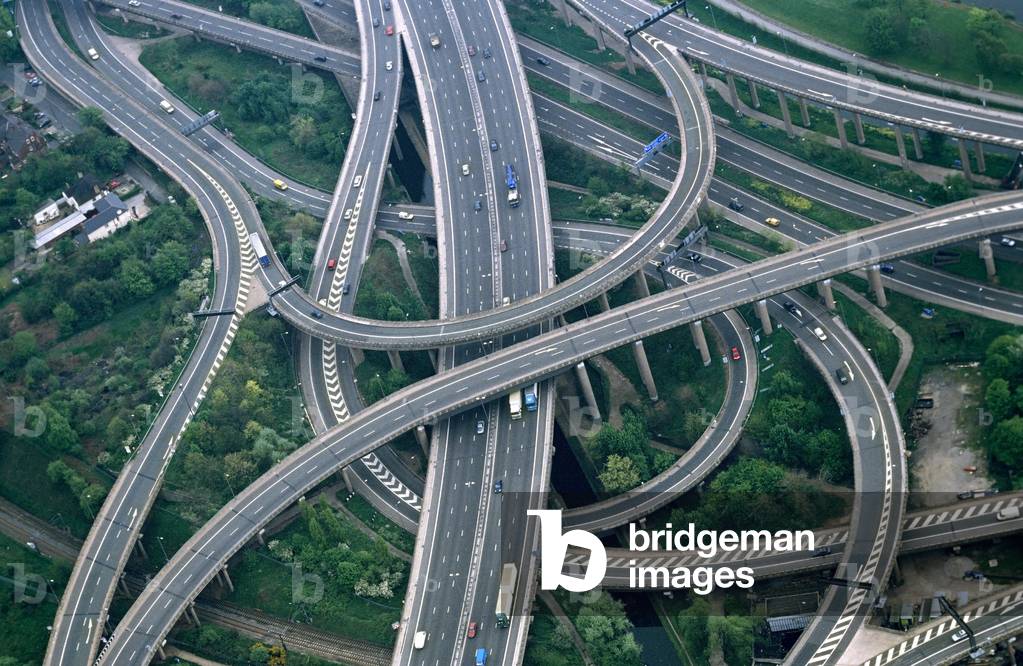 Image of Spaghetti Junction Elevated Highway, England, United Kingdom ...